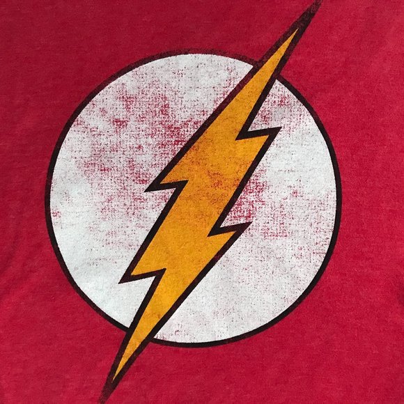 DC Comics | Tops | Sheldon The Flash Dc Tshirt Red With Flash Bolt ...